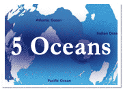 Free Flash Cards - Five Oceans - KiasuParents